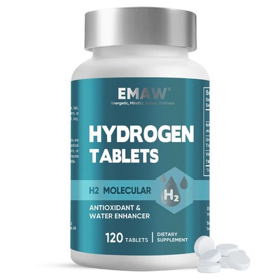Hydrogen Water Tablets 120 Count Fast-Dissolving H2 Supplements for ...
