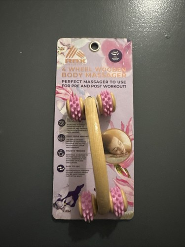 4 Ball Wooden Hand Held Roller Massager Wheel to Improve Circulation ...