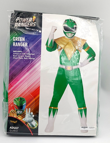 Spirit Halloween Adult Power Rangers Green Ranger Costume Adult Large ...