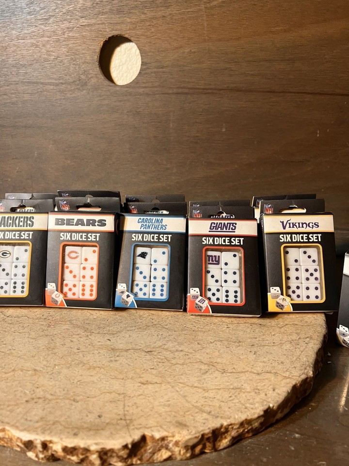 NFL New DICE SETS PERFECT FOR STOCKINGS ONE PACK PER ORDER PICK YOUR ...