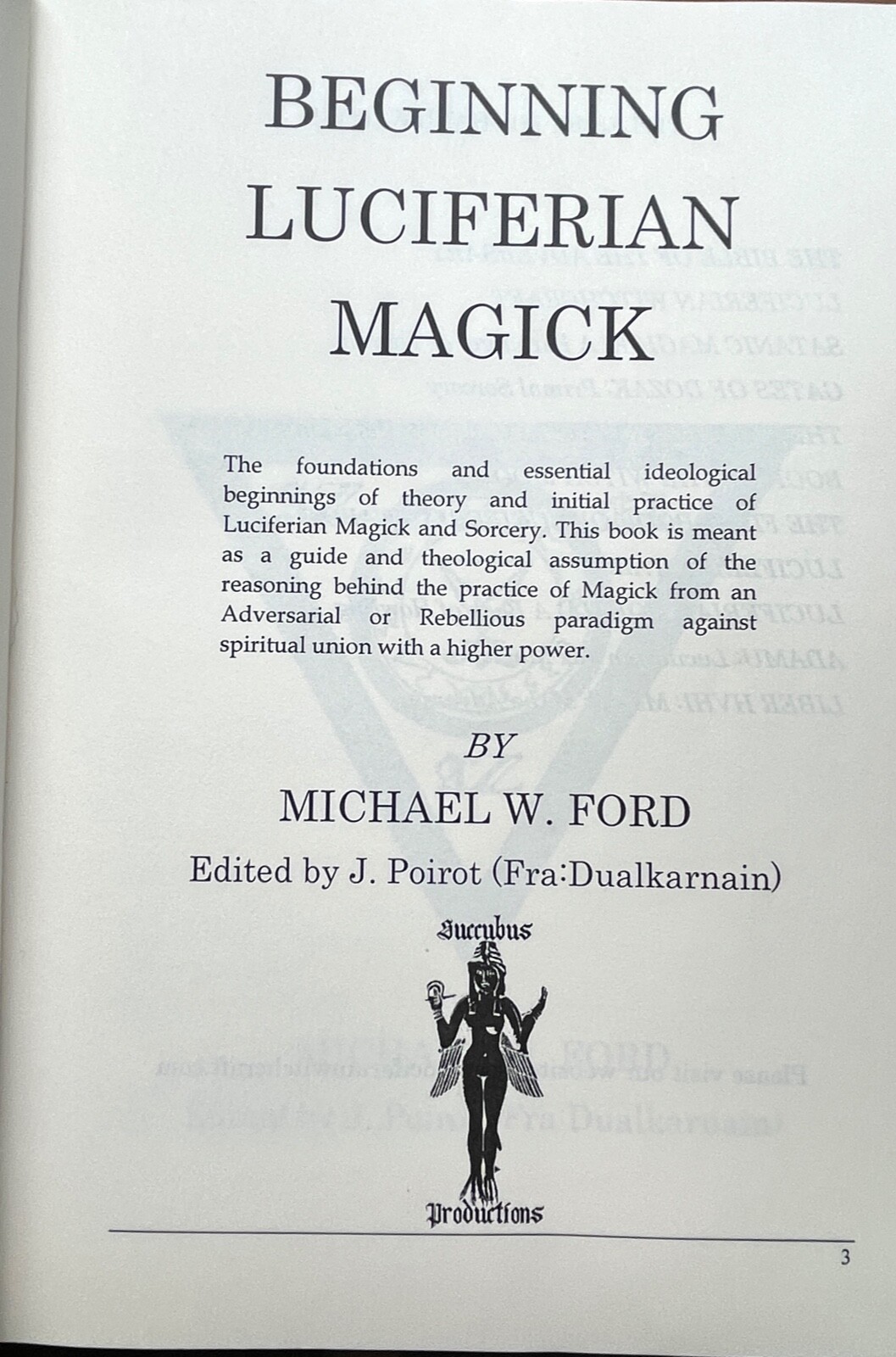 BEGINNING LUCIFERIAN MAGICK - Ford, 2008 - WITCHCRAFT SORCERY RITUALS ...