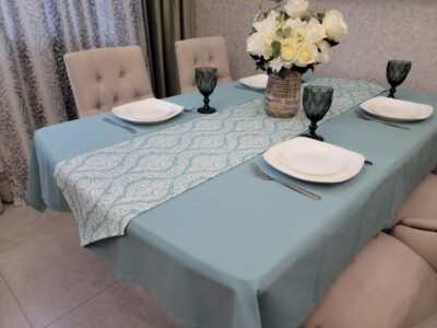 Elly Home - Rectangular dining tablecloth 68''x57''in (175х145 cm) with ...