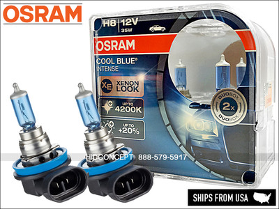 Osram H8 Cool Blue Intense NEXT Gen Headlight Halogen Bulb 64212CBN ...
