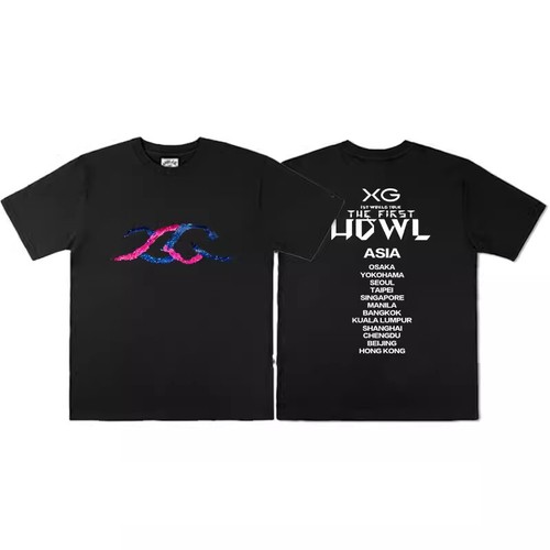 Kpop XG 1st WORLD TOUR T-SHIRT The first HOWL Tshirt Unisex Cotton TEE ...