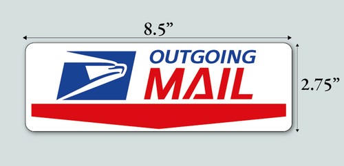Outgoing Mail Sign Decal mail Holder. USPS pick up sign | eBay