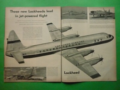 Lockheed Aircraft Electra 1955 Advertising' Vintage | eBay