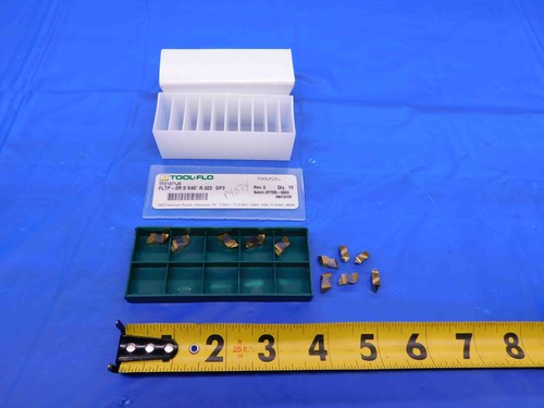 11pcs TOOL-FLO FLTP-2R 5'X45' R.022 TF21071J5 GP3 TiN CARBIDE GROOVING ...