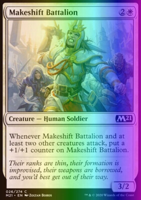 Magic the Gathering MTG Makeshift Battalion (26) Core Set 2021 MP FOIL ...