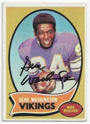 GENE WASHINGTON Autographed Signed 1970 Topps card #29 Minnesota ...
