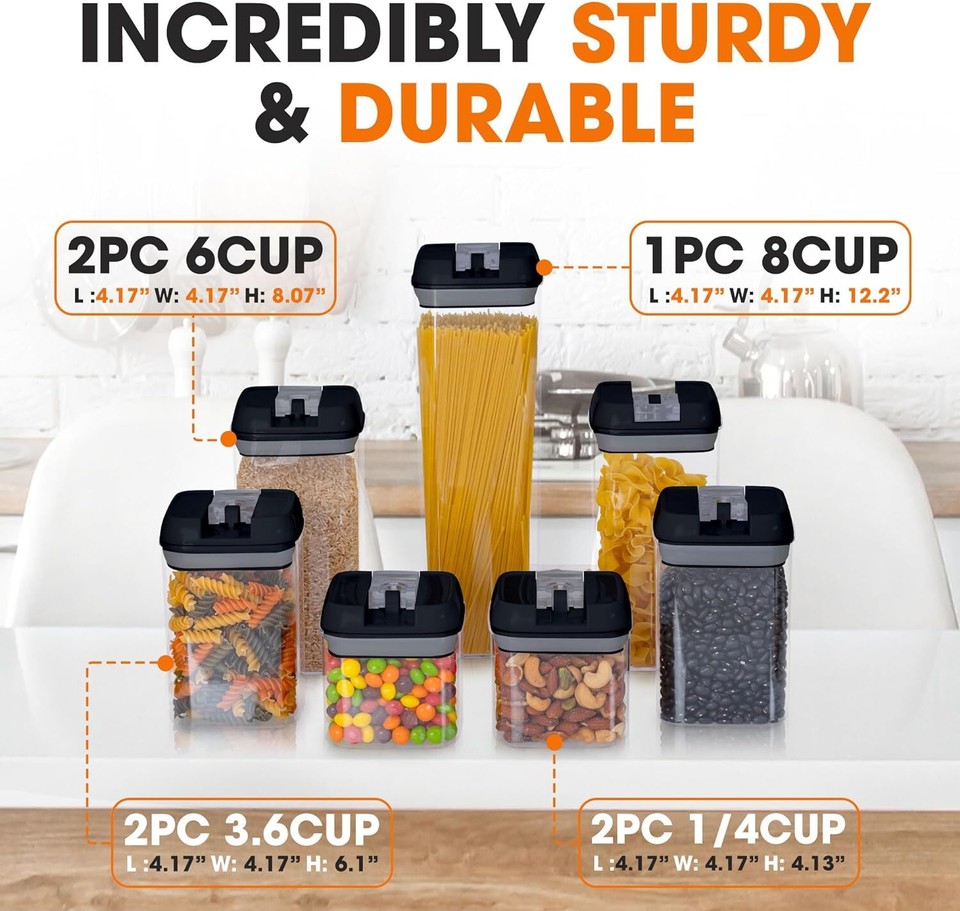 Cheer Collection 7 Piece Food Storage Container Set | eBay