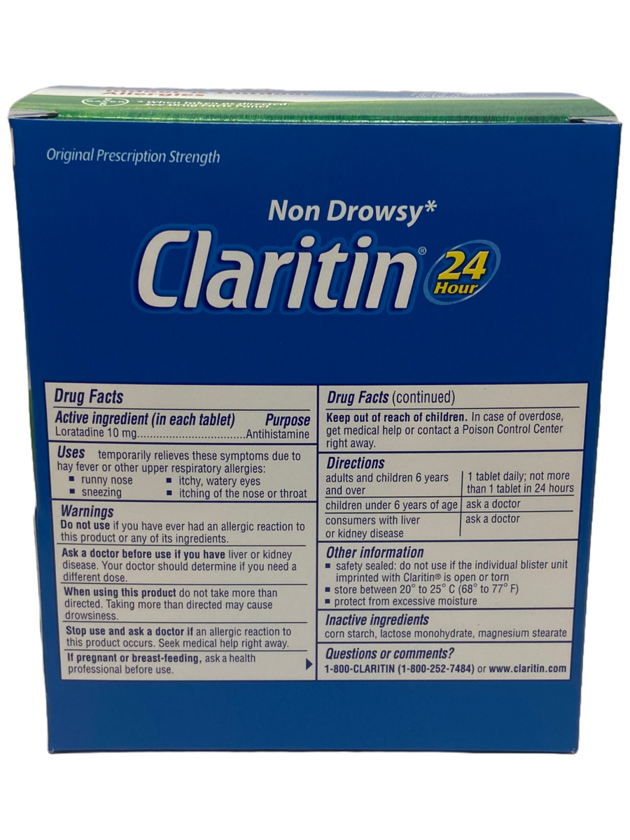 Claritin Label