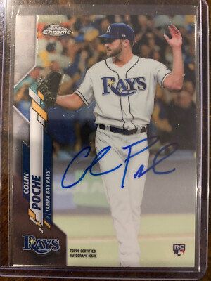 2020 TOPPS CHROME COLIN POCHE AUTO RC RA-CPO TAMPA BAY RAYS | eBay