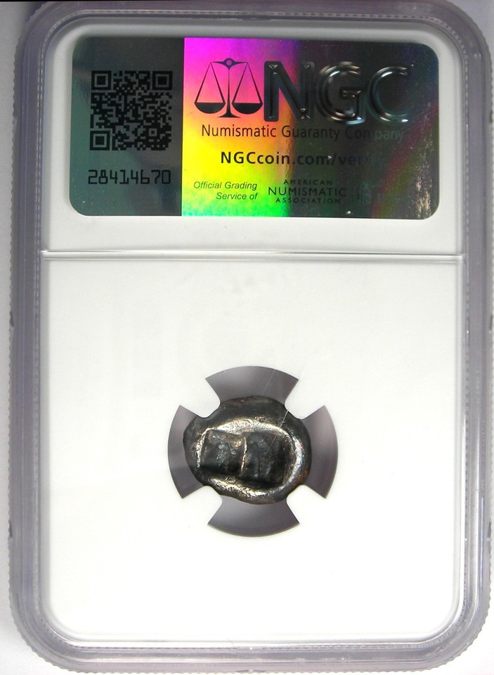 Lydia Kroisos Lion Bull AR Siglos Silver Croesus Coin 561 BC ...