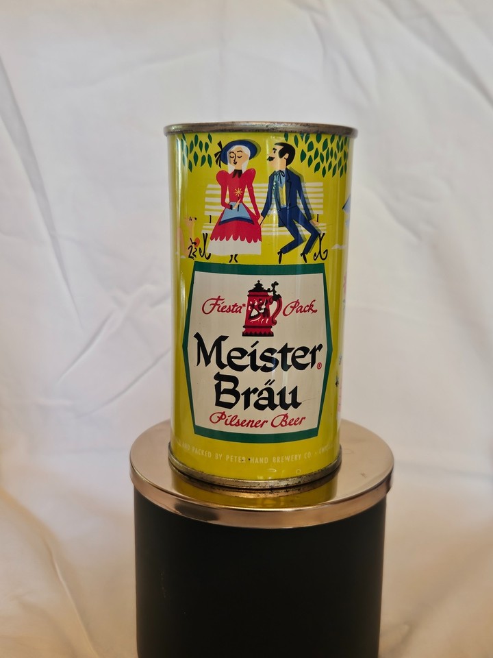 MINTY MEISTER BRAU Pilsner Beer 1955 FIESTA PACK Flat Top Can Peter ...