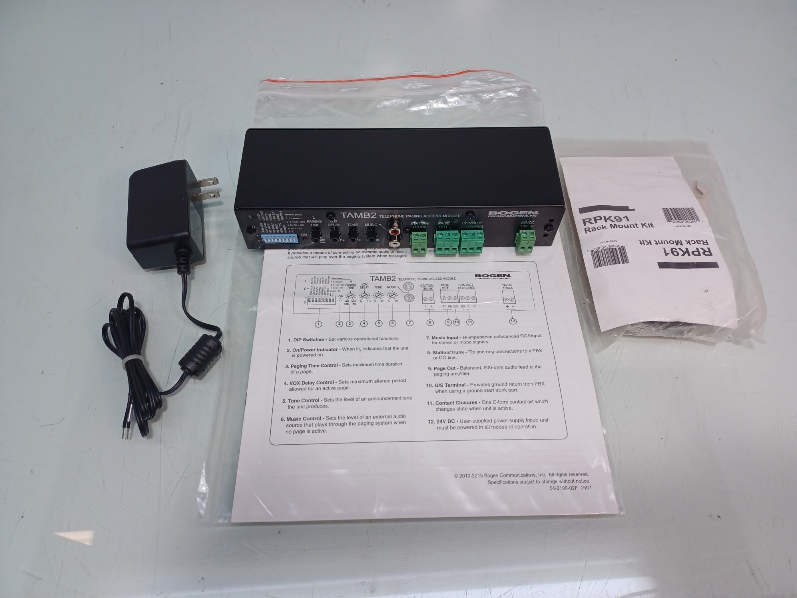 Bogen TAMB2 Telephone Paging Access Module - Black for sale online | eBay