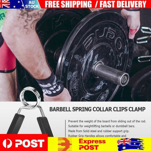 24/25.4mm Barbells Spring Clamp Steel Weightlifting Bars Lock Practical ...