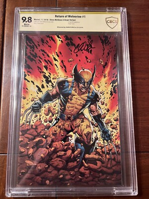 RETURN OF WOLVERINE #1 11/18 CBCS 9.8 MCNIVEN VIRGIN VARIANT SS SOULE ...
