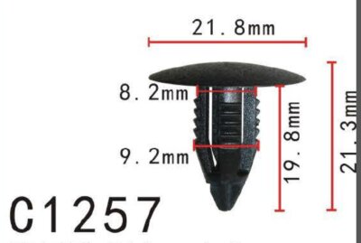 20Pcs Nylon Fitd Push-Type Retainer Retaining Clip Rivet Fastener ...