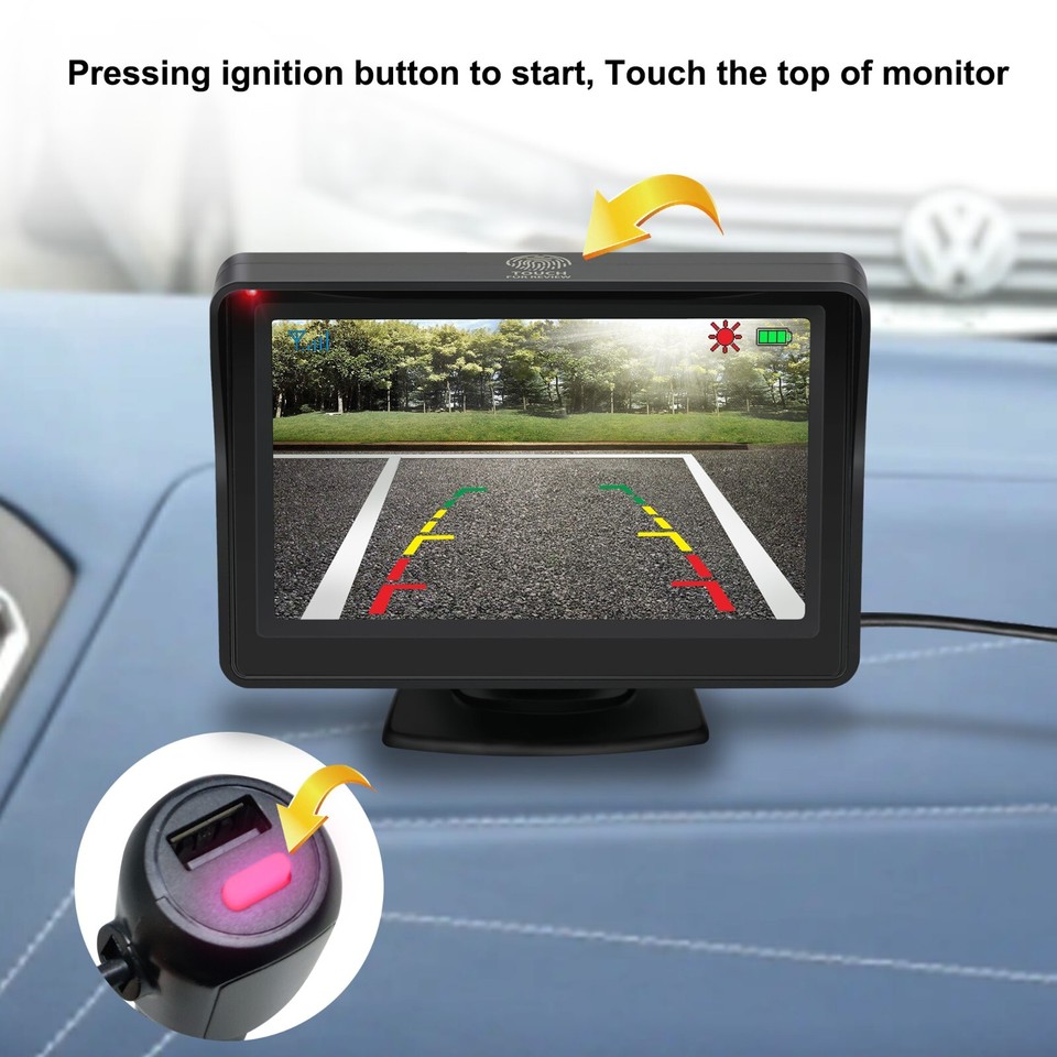 Wireless Waterproof HD Solar License Plate Rear View Backup Camera ...