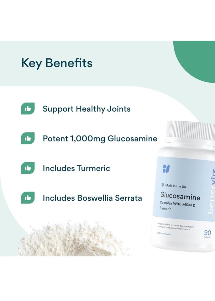 Bettervits Glucosamine Complex With MSM & Turmeric - 90caps - Best ...