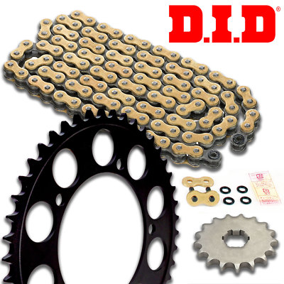 DID VX Motorcycle Gold X-Ring Chain and Sprocket Kit Set 520.16/2014.50 ...