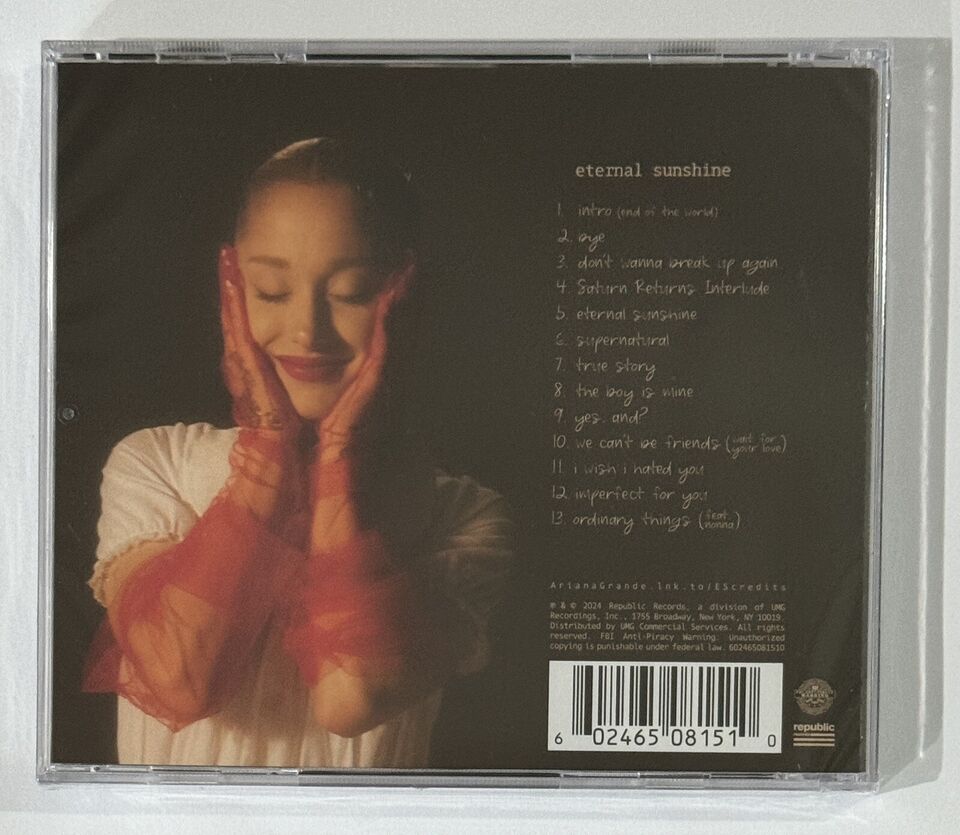 Ariana Grande SIGNED SEALED Eternal Sunshine Autographed CD & FULL ...