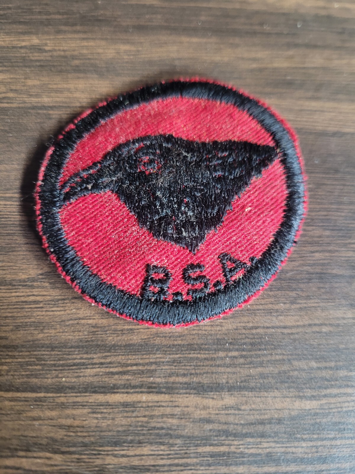 Vintage BSA Boy Scouts of America Red Black Round Eagle Bird Patrol ...