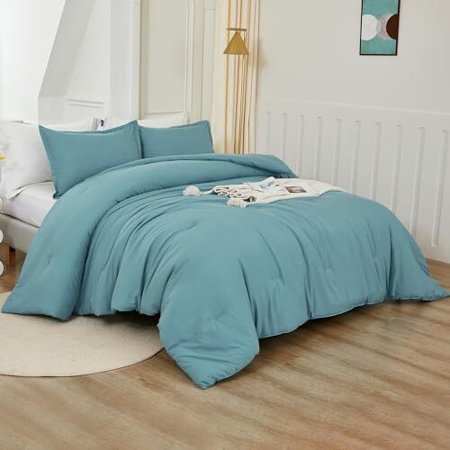 Grayish Teal Comforter Set Size, 2 Pieces Twin/Twin XL 16 - Grayish ...