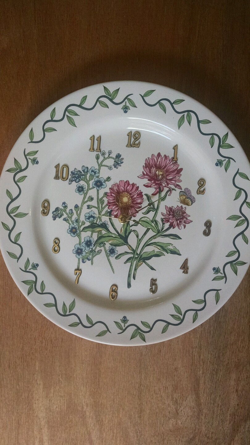 Floral Fresh Dinner Plate Size Clock ! | eBay