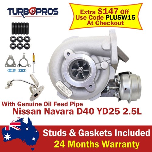 Premium Billet Turbo With Genuine Oil Feed For Nissan Navara D40 YD25 2 ...