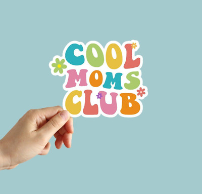 Cool Moms Club Sticker Mom Sticker Water Bottle Laptop Car Notebook ...