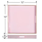 Decorative Tray Pink Serving Tray With Handles Coffee Table Tray Square ...