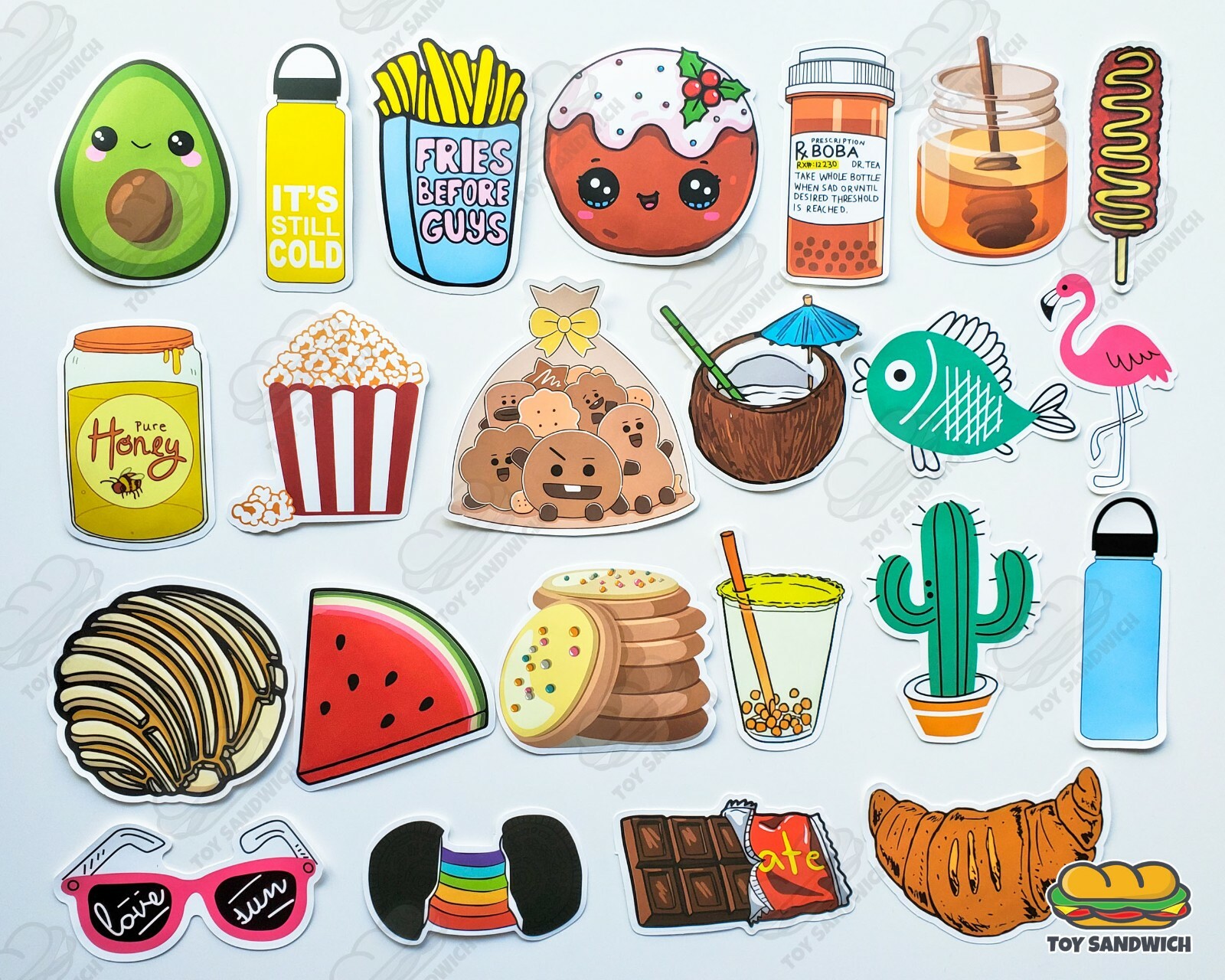 100 pcs "VSCO Snacks" Sticker Pack Instagram Student Planner Teen Girl ...