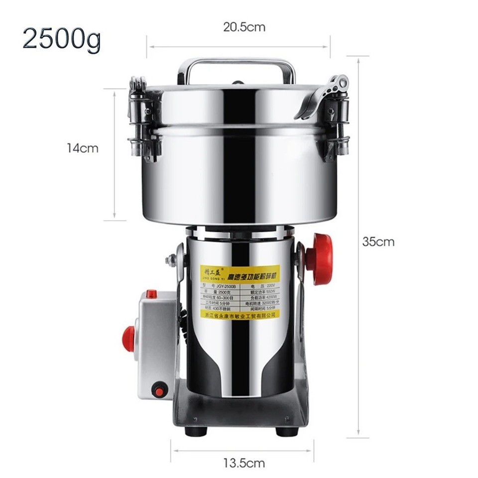 Commercial Grain Grinder 800/2500g Electric Herb Mill Powder Machine UK ...