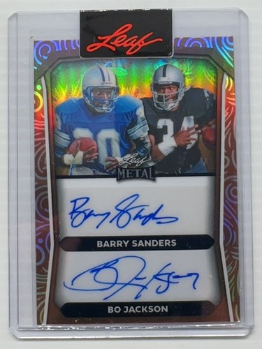 2024 Leaf Metal Thanksgiving Barry Sanders Bo Jackson Cornucopia Auto ...