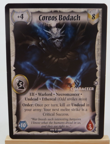WARLORD Saga of the Storm CCG Elf Undead Character Card COREOS BODACH ...