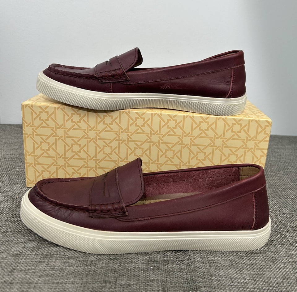 Bass Women’s Weejun Size 6.5M Weekend Penny Loafers Shoes Burgundy | eBay