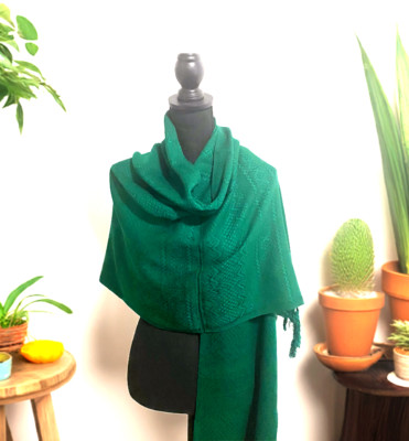 Beautiful Authentic Mexican Rebozo/Shawl (Green) | eBay
