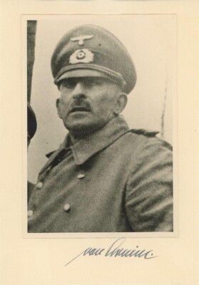 Hans-Jürgen von Arnim- Vintage Signed Photograph (WWII Wehrmacht ...