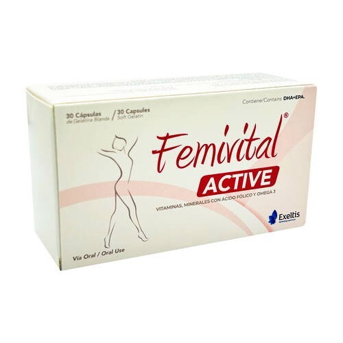 Femivital Active 2 boxes 30 Capsules each vitamins minerals folic acid ...
