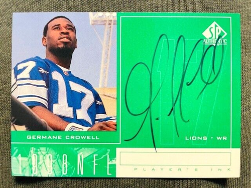1998 SP Authentic Germane Crowell Rookie RC Player's Ink Auto Autograph ...