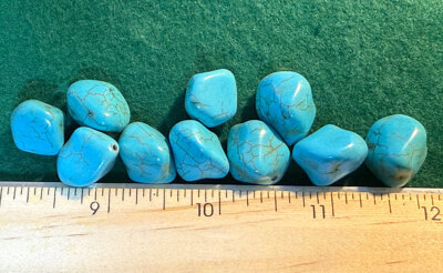 (10) Original Navajo Indian Turquoise Trade Beads Nuggets Fur Trade ...