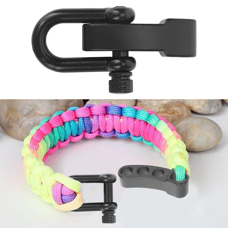2X(10x U Zinc alloy Adjustable Shackle Buckle For Paracord Bracelet ...