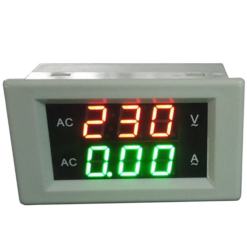 AC Ampere Meter Digital Display 500V/50A LED AC Voltmeter Meter Ammeter ...
