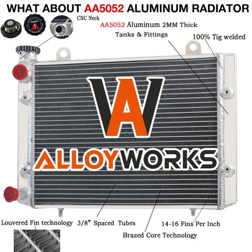 ALLOY Aluminum 2Rows Radiator Fit 2005-2009 06 08 Polaris Ranger XP 500 ...