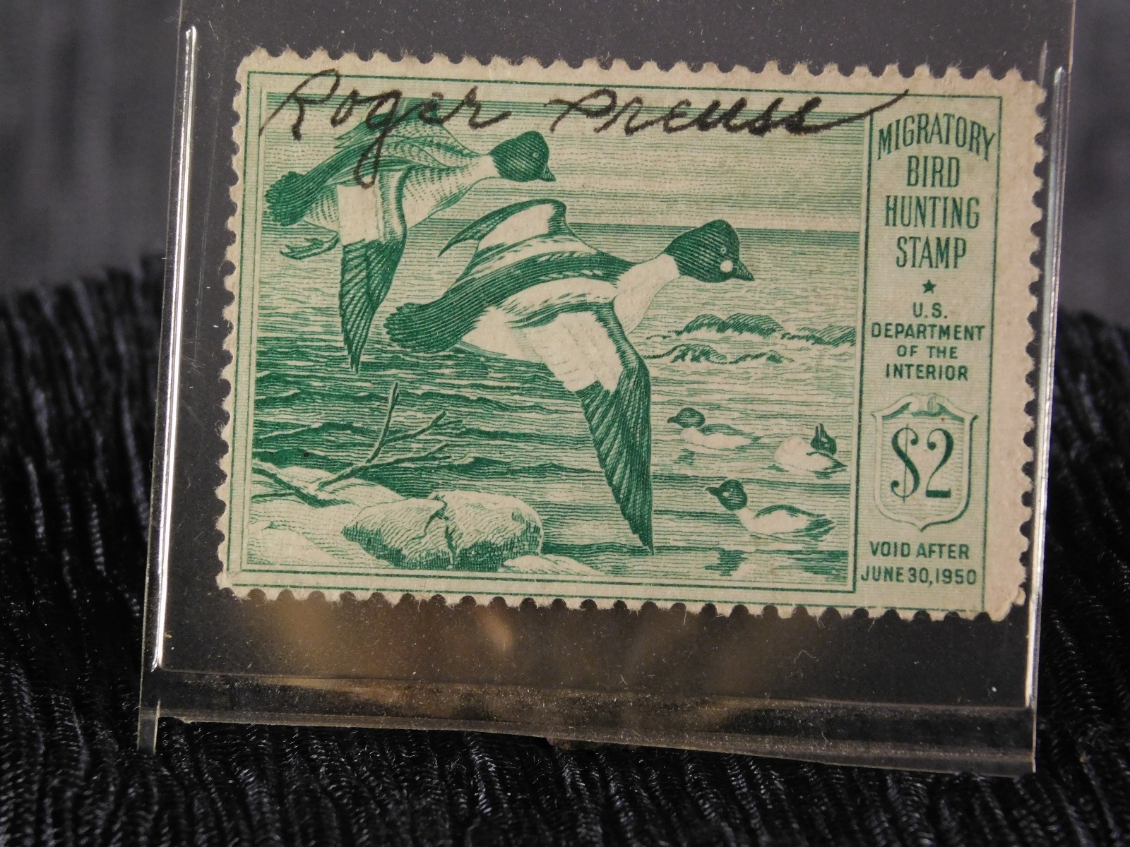 1949 Federal Duck stamp print and stamp signed by the artist Roger ...