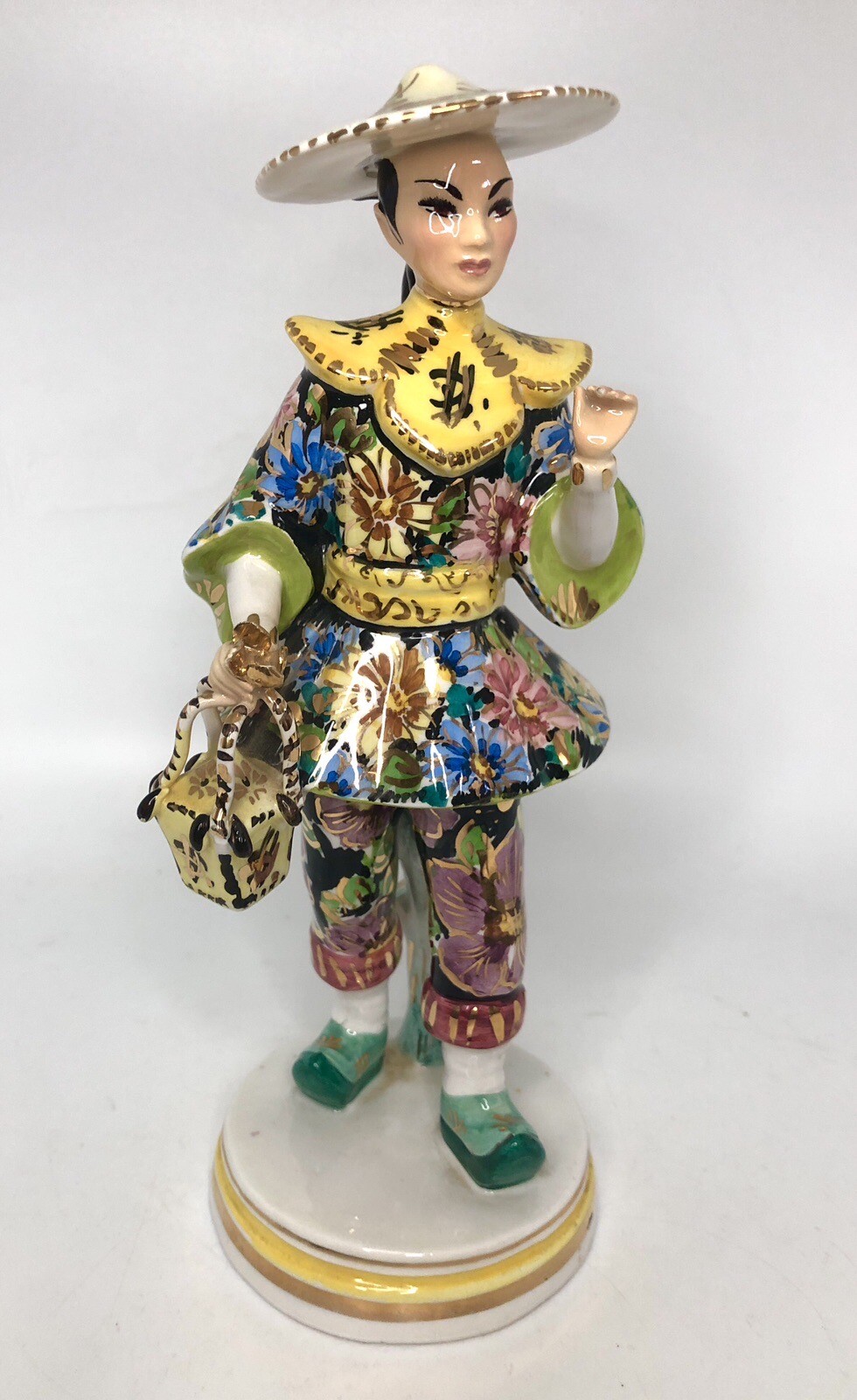 LIANI Of Italy Ceramic Oriental Figurine- VINTAGE Rare HTF 8” | eBay