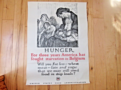 WW1 World War One Poster "Hunger" by Henry Raleigh | eBay