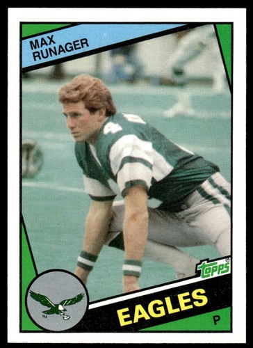 1984 TOPPS MAX RUNAGER K PHILADELPHIA EAGLES #335 | eBay