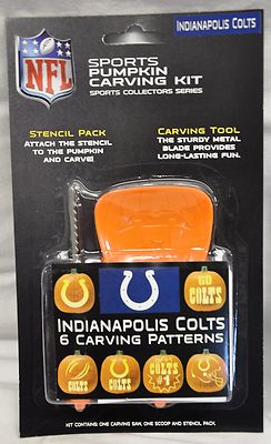 Indianapolis Colts Halloween Pumpkin Carving Kit NEW! Stencils for Jack ...